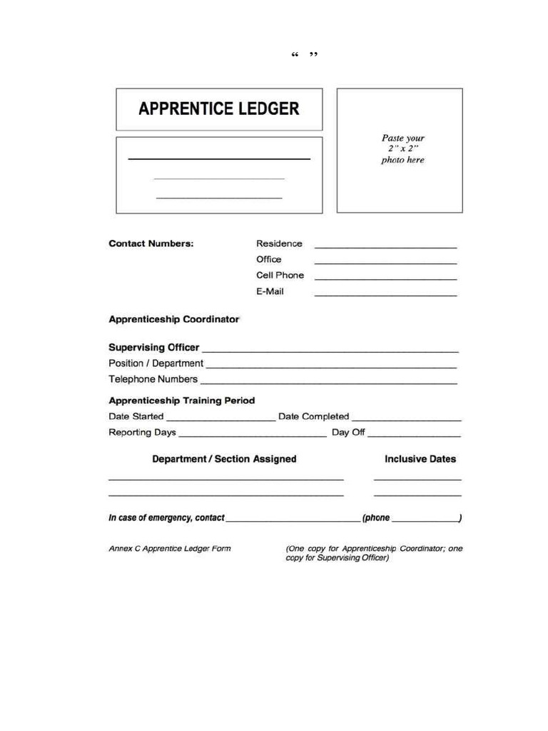 Apprentice Ledger-OJT-2024 | PDF