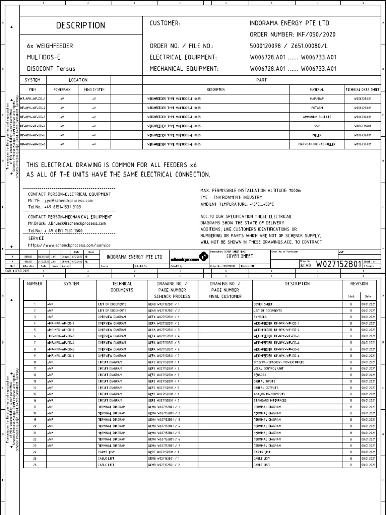Electrical Drawings W027152B01 ENG Rev 2 | PDF | Power Supply ...