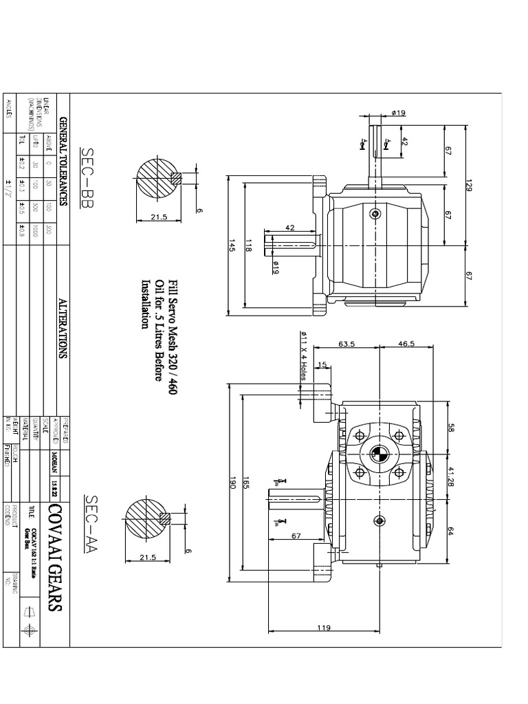162 1 Ratio Gear Box | PDF
