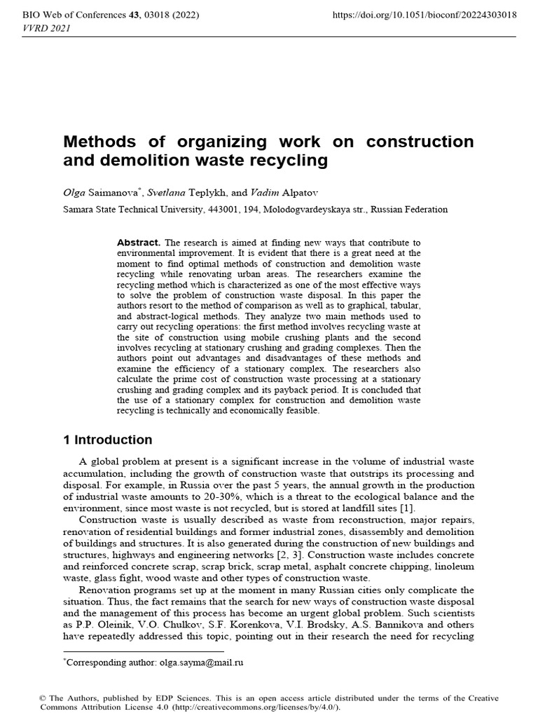 bioconf_vvrd2022_03018 | PDF | Steel | Waste