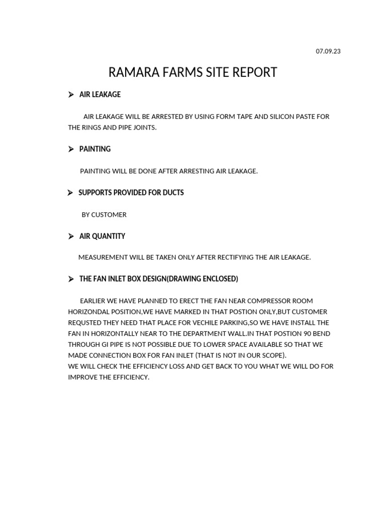RAMARA REPORT | PDF