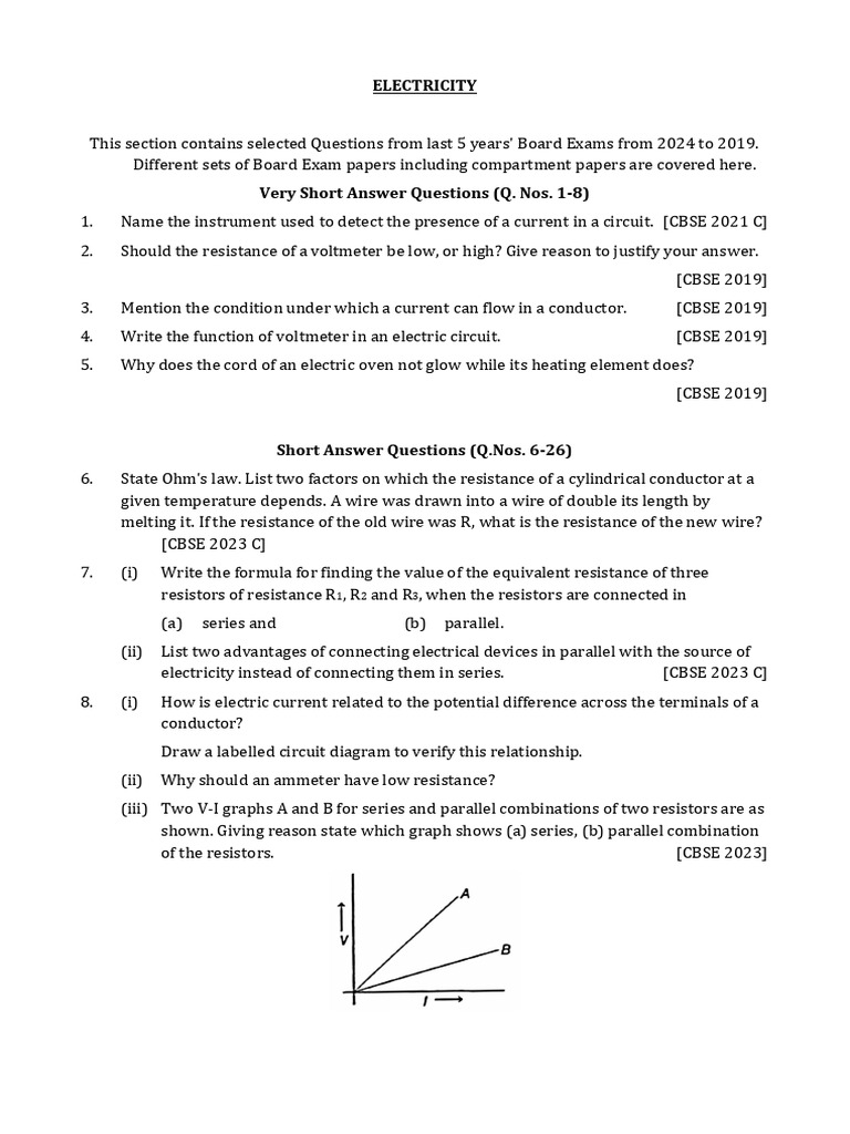 Electricity 3 | PDF | Electrical Resistance And Conductance | Series ...