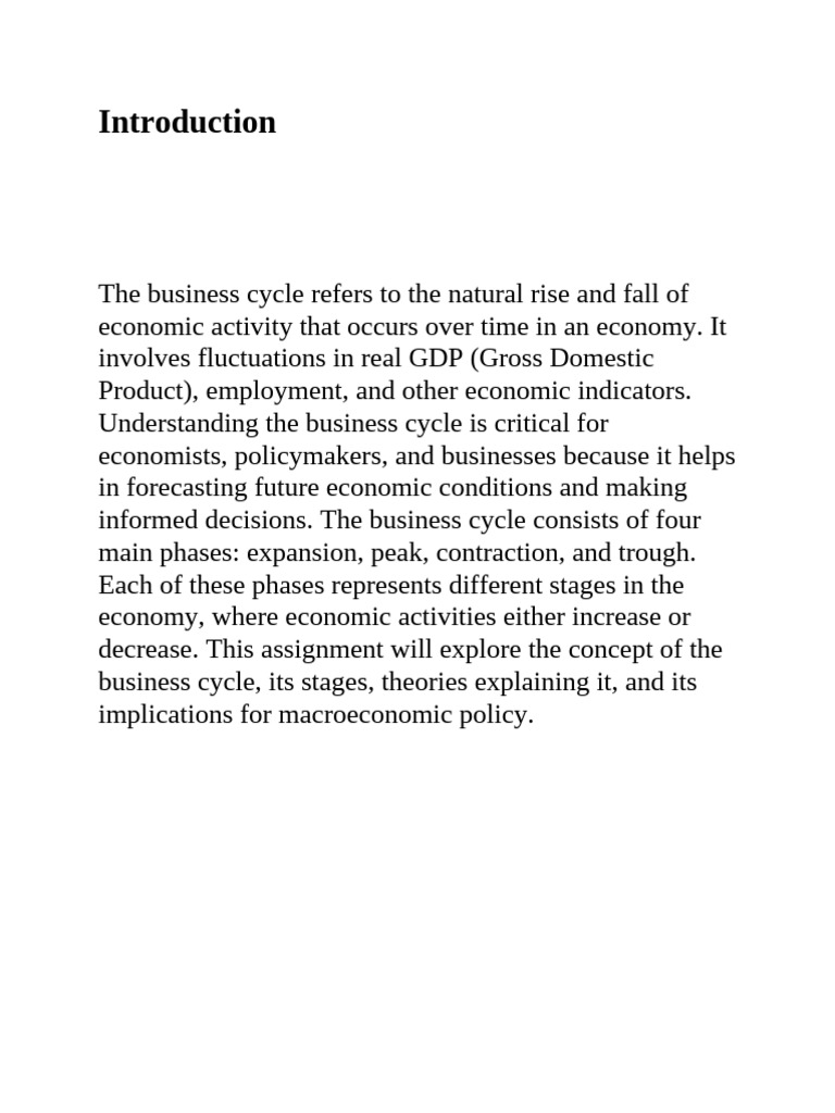 Understanding the Business Cycle | PDF | Business Cycle | Recession