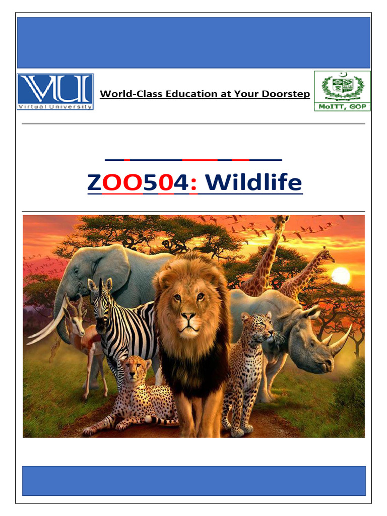 ZOO504 Wildlife Merged Ppt Handouts ( TOPIC 1 to 201) | PDF ...