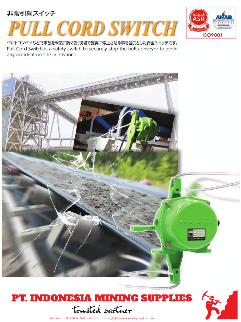 Pull Cord Switches by Indonesia Mining Supplies | PDF