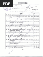 IOT Previous Year Question Paper | PDF