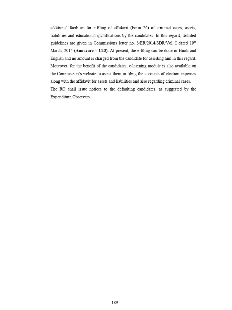 Annexure-E1 Election Account Register of Candidate | PDF