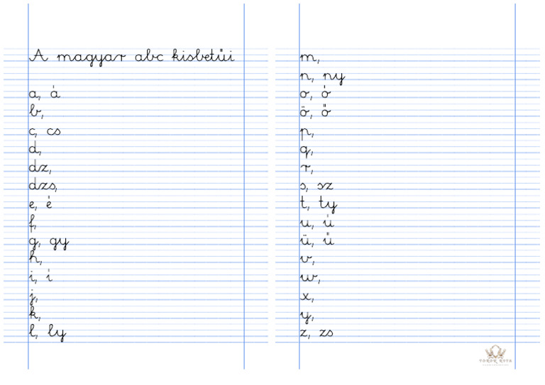 A Magyar ABC Kisbetűi Gyakorló | PDF