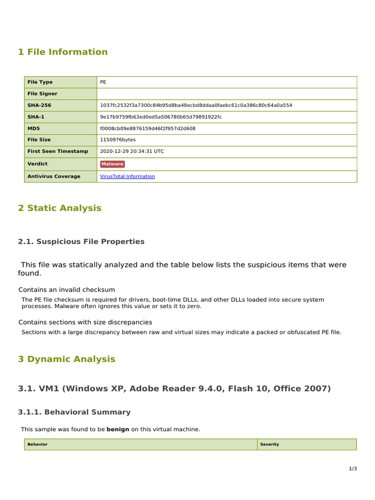 global-verdict-report | PDF | Malware | Windows Registry