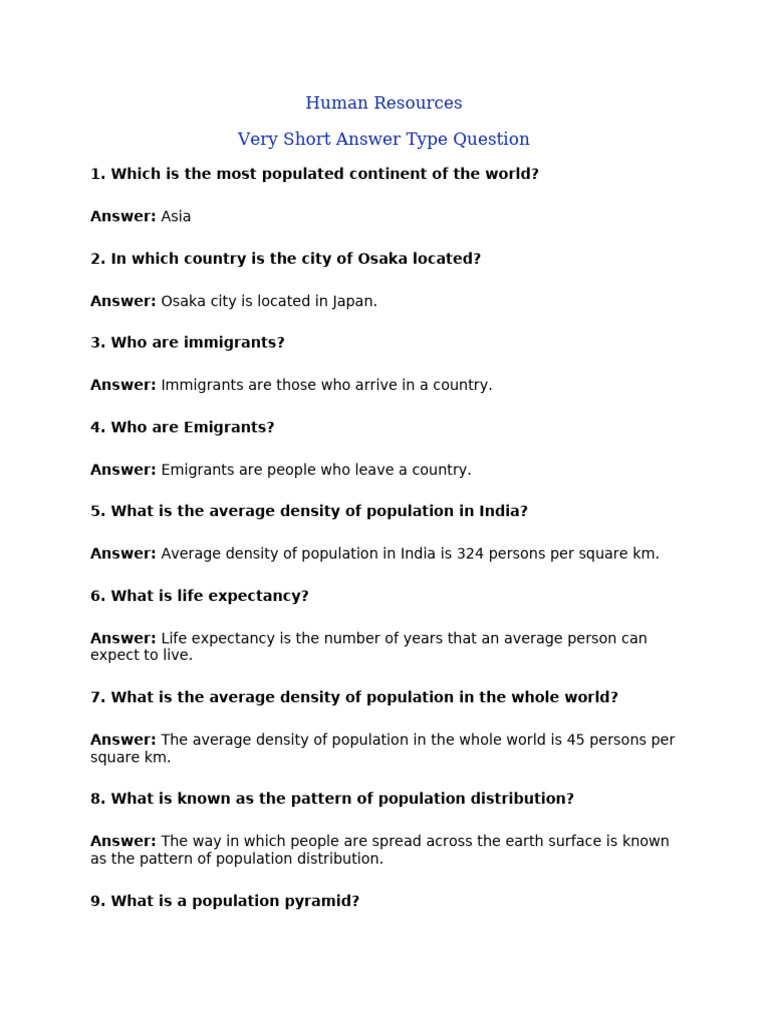 Human Resources Class 8 Ncert Notes | PDF | Mountains | Desert