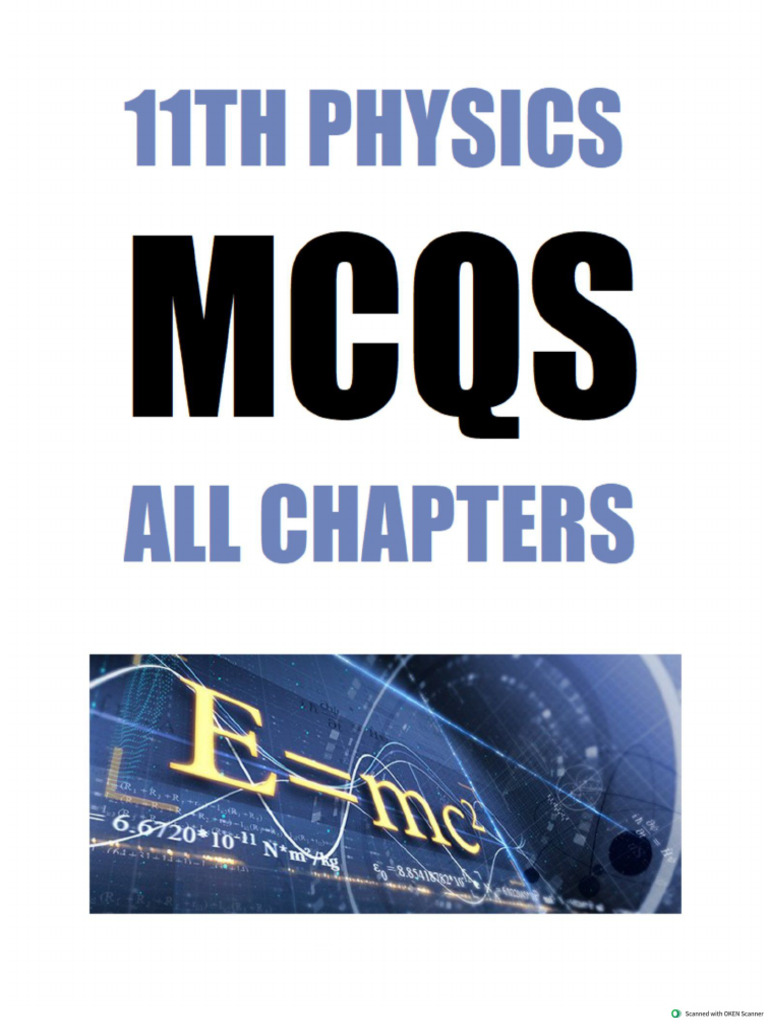 400+ Physics Important MCQs Question For Class 11th | PDF