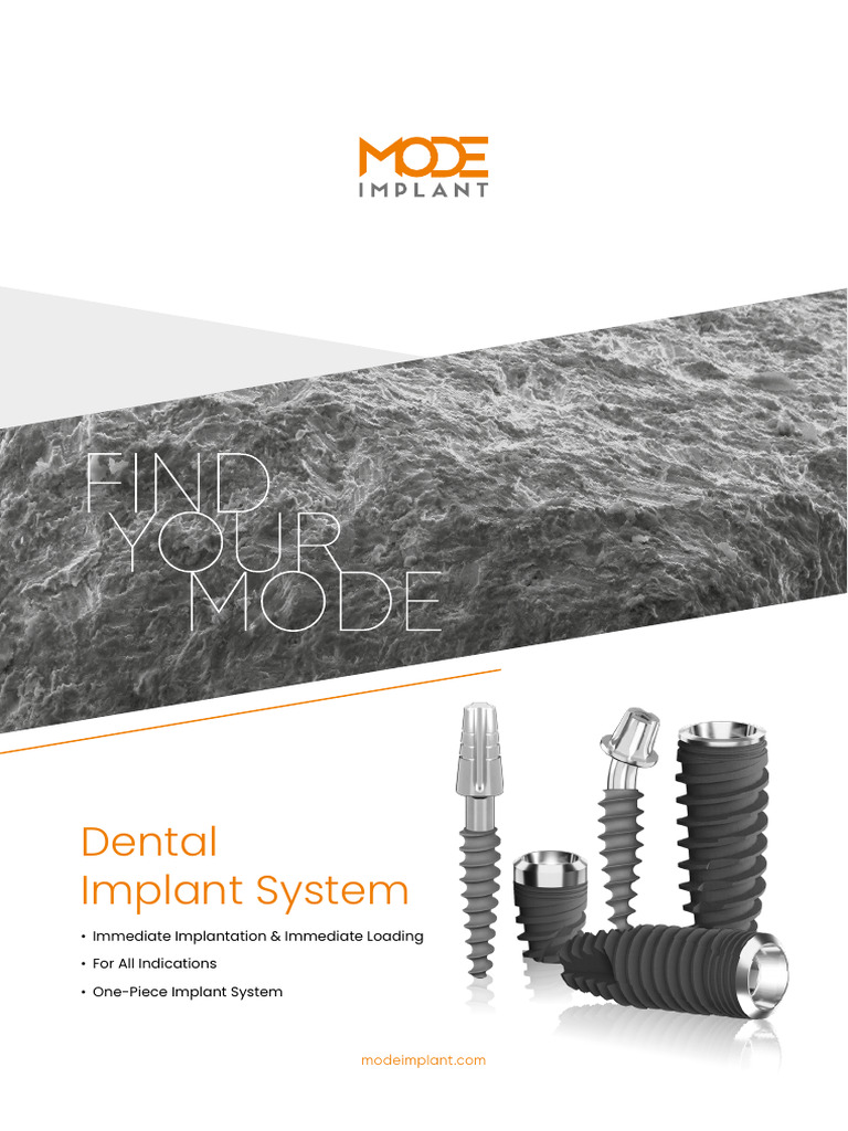Aç MODE IMPLANT-2024-E-Brosur-Dental Implant System 3 | PDF | Calcium