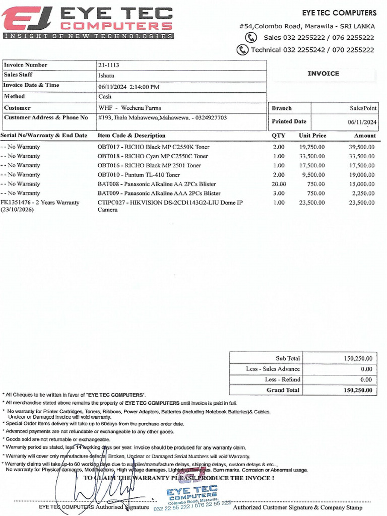 Invoice#21 1113 | PDF