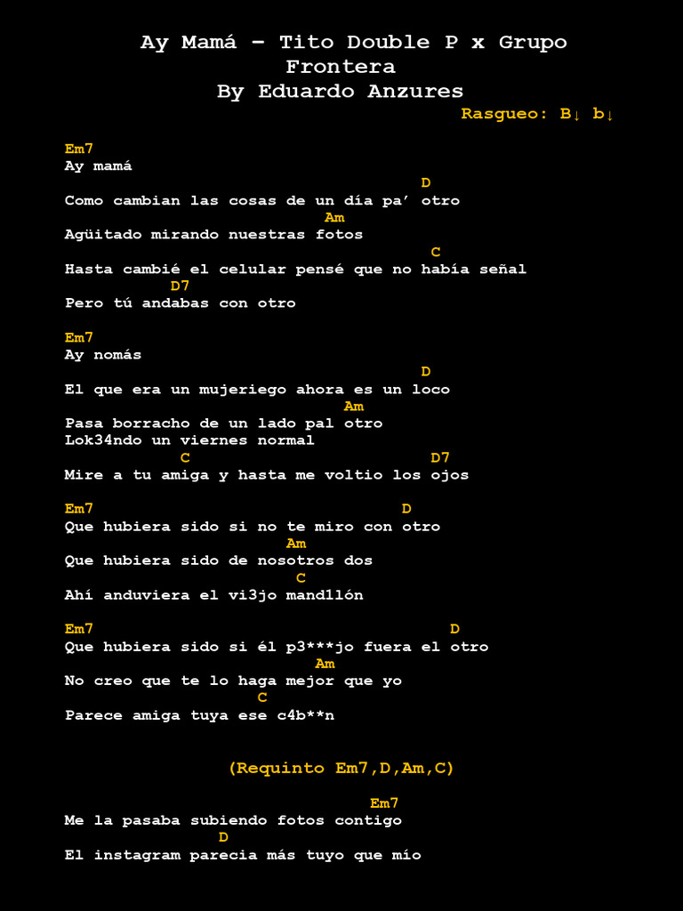 Ay Mamá - Tito Double P X Grupo Frontera | PDF