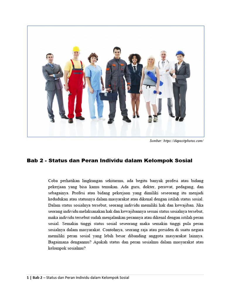 Status dan Peran dalam Kelompok Sosial | PDF