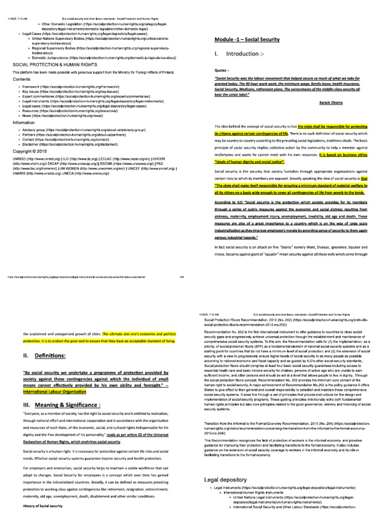 Print Module 1 | PDF | Cost Of Living | International Labour Organization