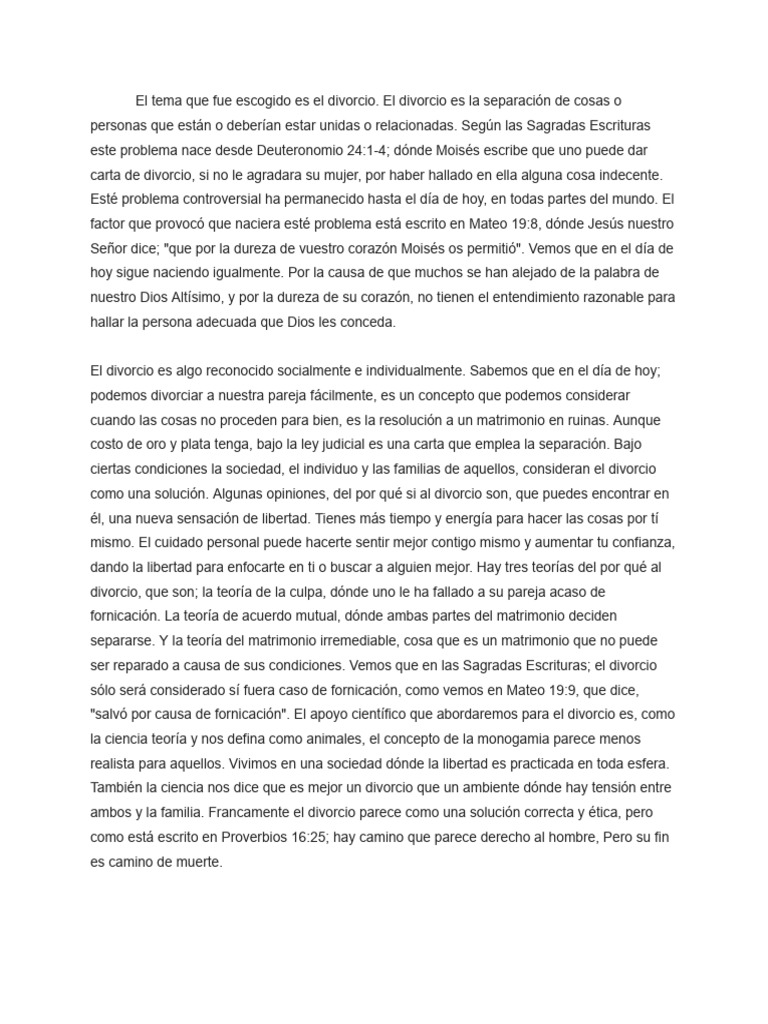 Divorcio: Perspectivas y Consecuencias | PDF | Divorcio | Matrimonio