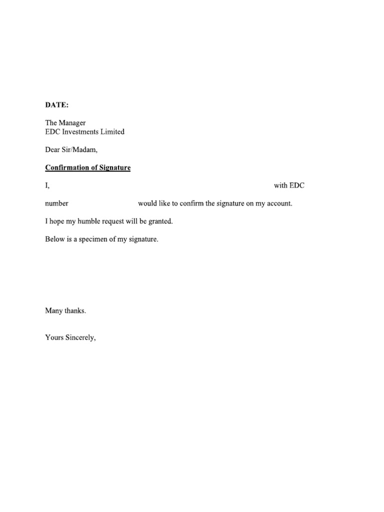 Confirmation of Signature | PDF