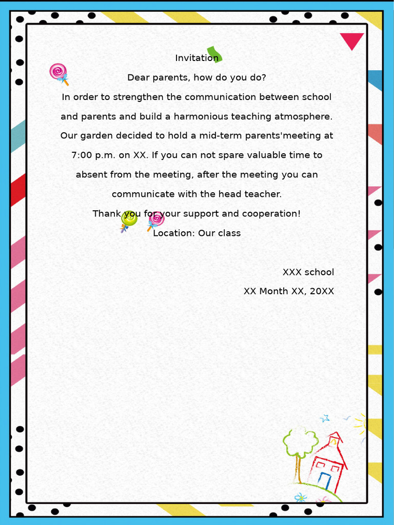 Parents' Meeting Invitation Letter | PDF