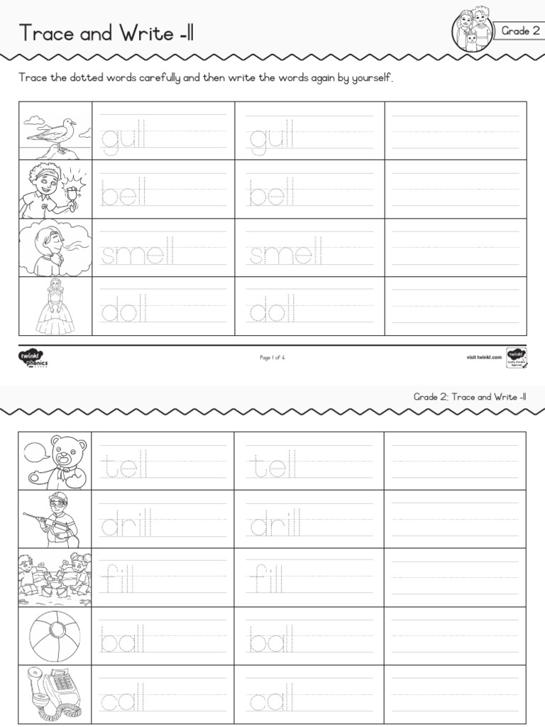 Za HL 1697801864 Grade 2 Phonics Trace and Write LL - Ver - 1 | PDF