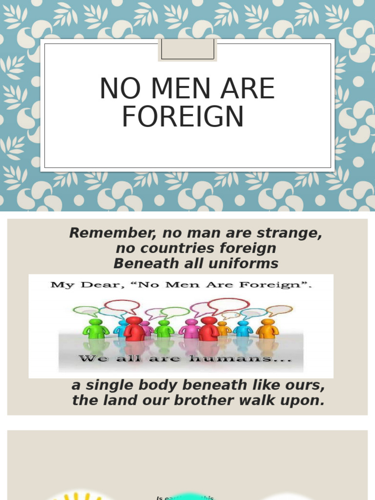 No Men Are Foreign | PDF