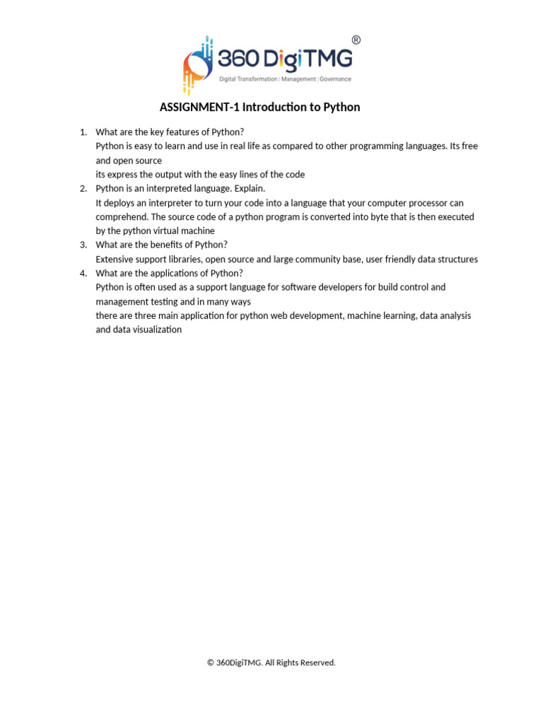 Module 1 Introduction To Python | PDF