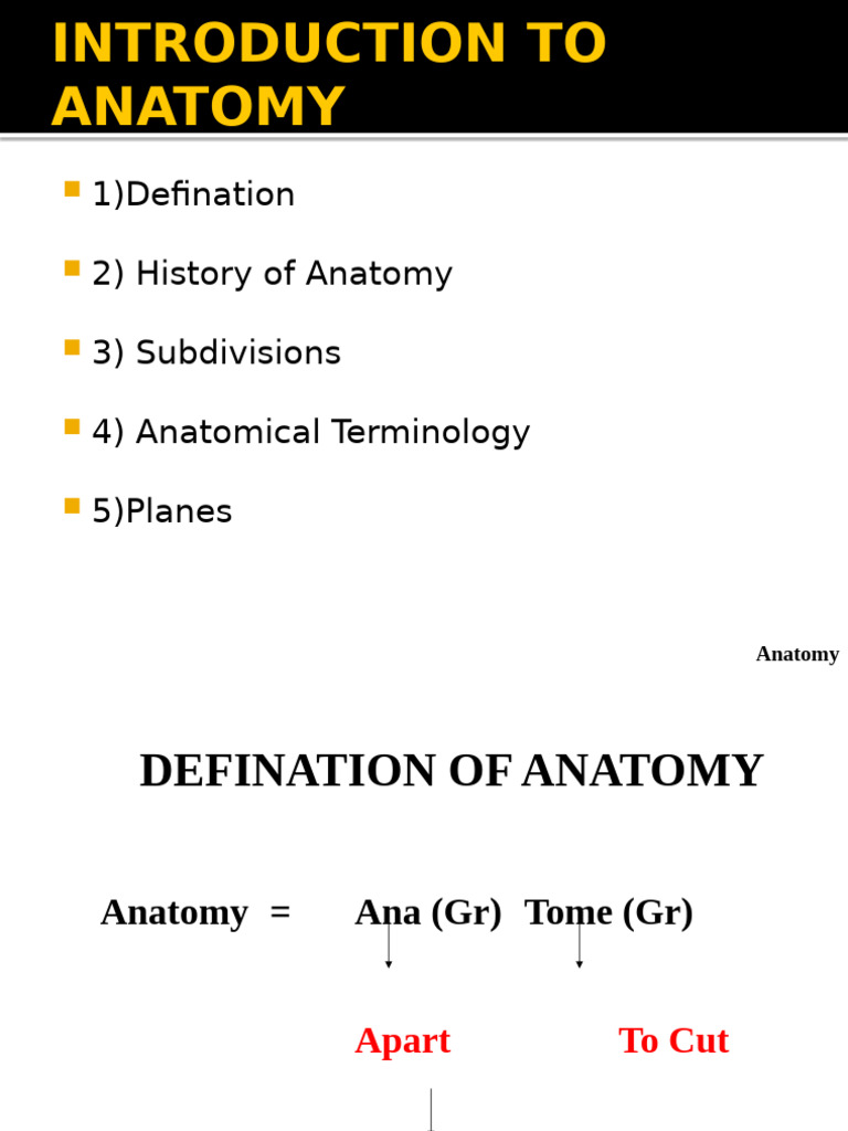 1) Introductiono & Terminology of Anatomy (PARAMEDICAL) | PDF ...