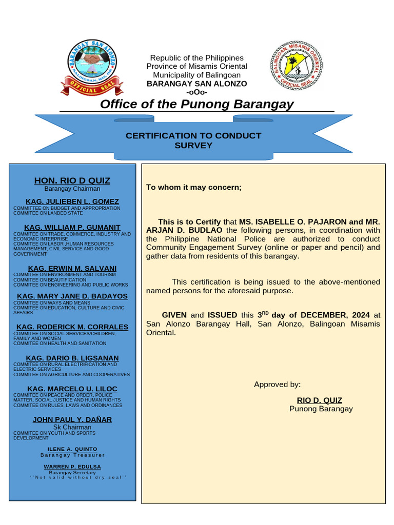 PNP Certification of Pwuds | PDF