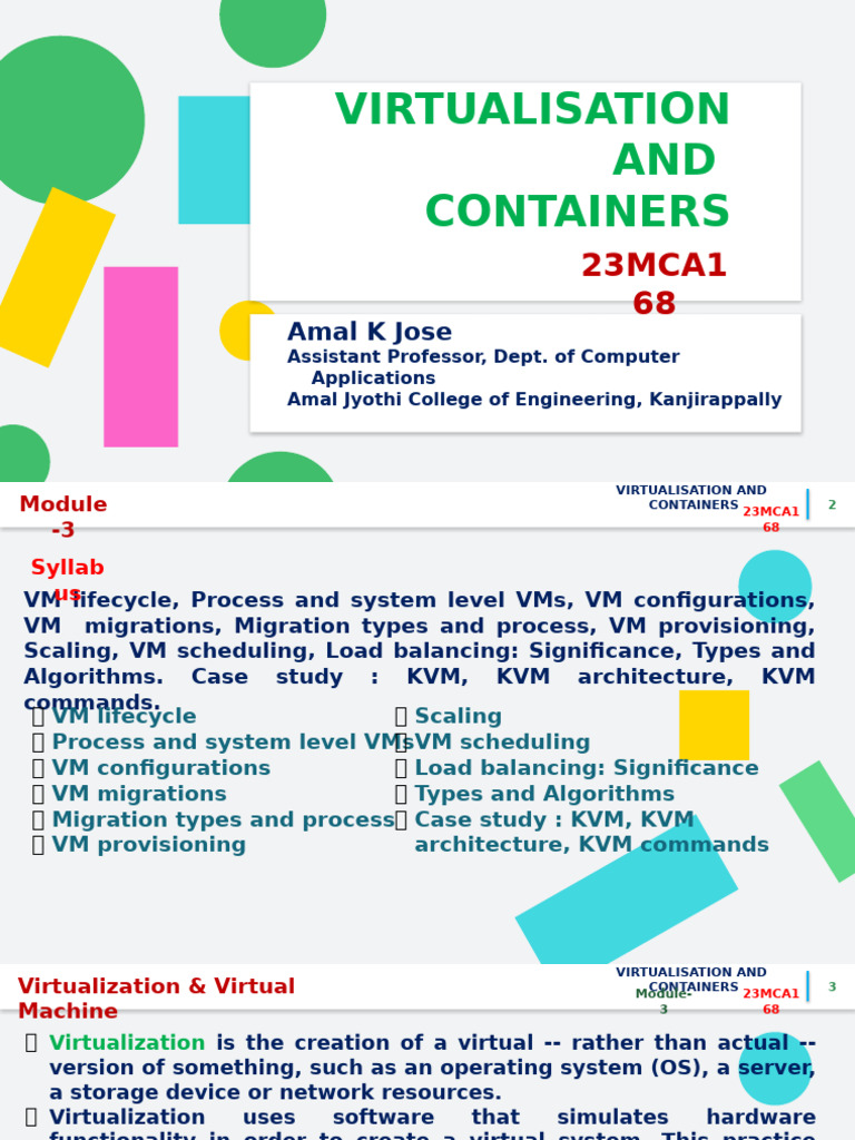 MODULE 3 | PDF | Virtual Machine | Virtualization