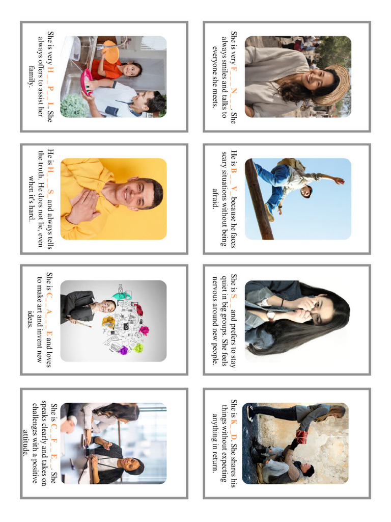 Flashcard Persona Ity Traits | PDF