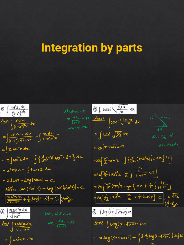 Integration by parts | PDF