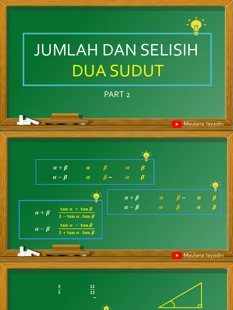 Rumus Jumlah Dan Selisih Dua Sudut - Part 2 | PDF