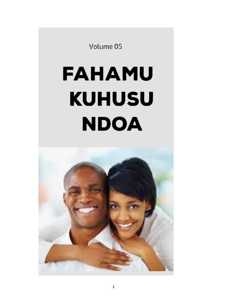 'Fahamu Kuhusu Ndoa Vol 05'-1 | PDF
