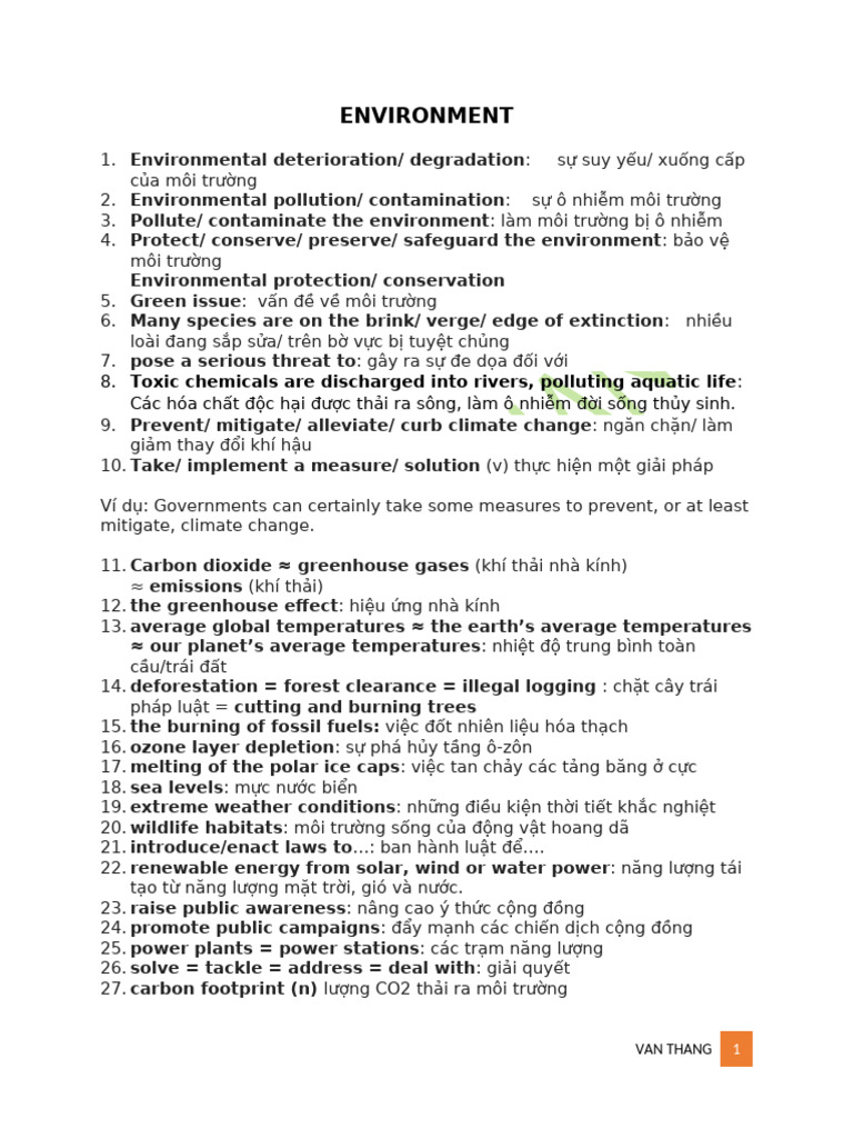 Environment | PDF