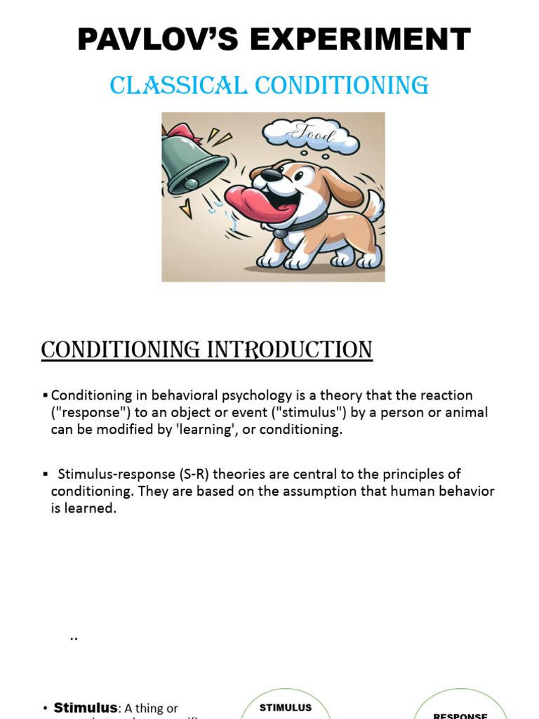 Pavlov's Experiment | PDF | Classical Conditioning | Cognitive Science