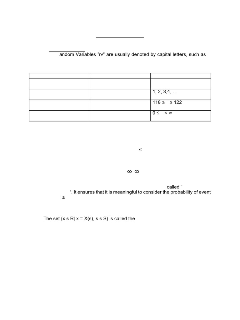 CHAPTER 4 Random Variable | PDF | Random Variable | Measure Theory