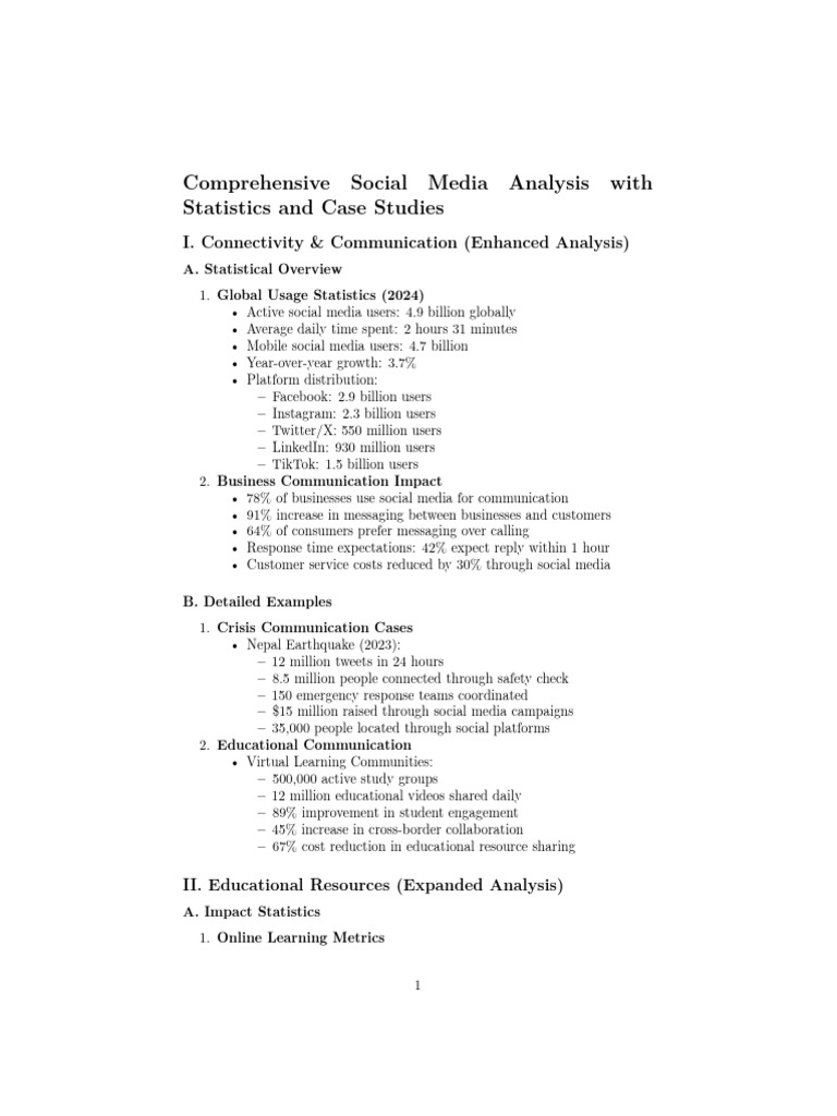 Social Media Insights & Impact | PDF | Social Media | Popular Culture ...