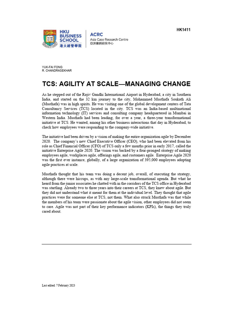 A25 - Session 18 - TCS - Agility at Scale-Managing Change - HK1411-PDF ...