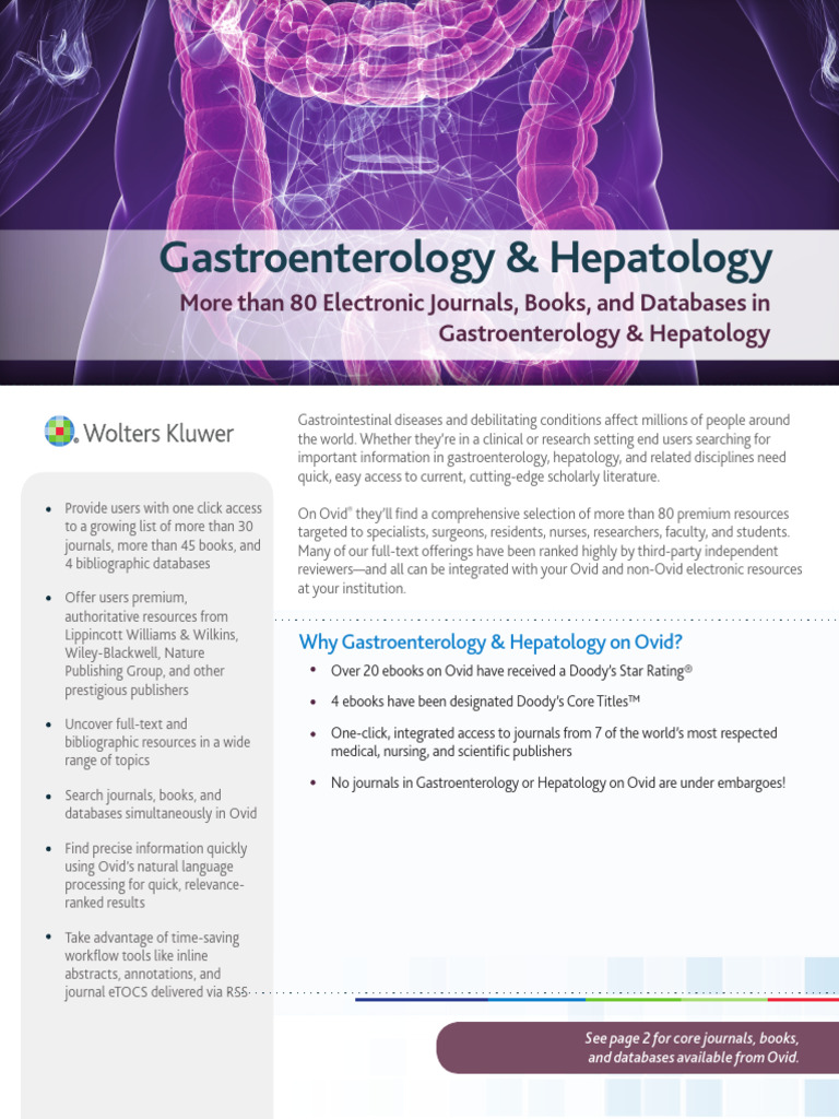 Factsheet Gastroenterology and Hepatology | PDF | Gastroenterology ...