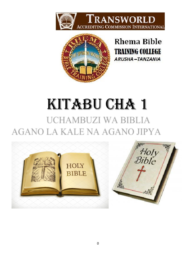 1-KITABU CHA 1 BIBLE SURVEYv4 | PDF