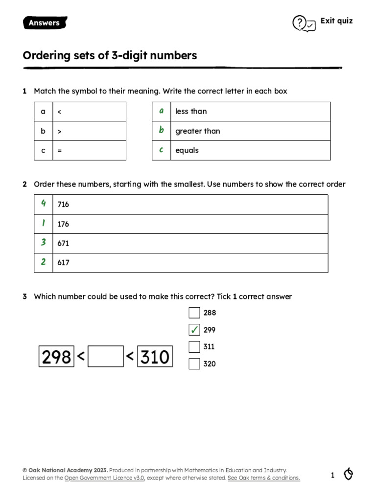 Exit Quiz Answers | PDF