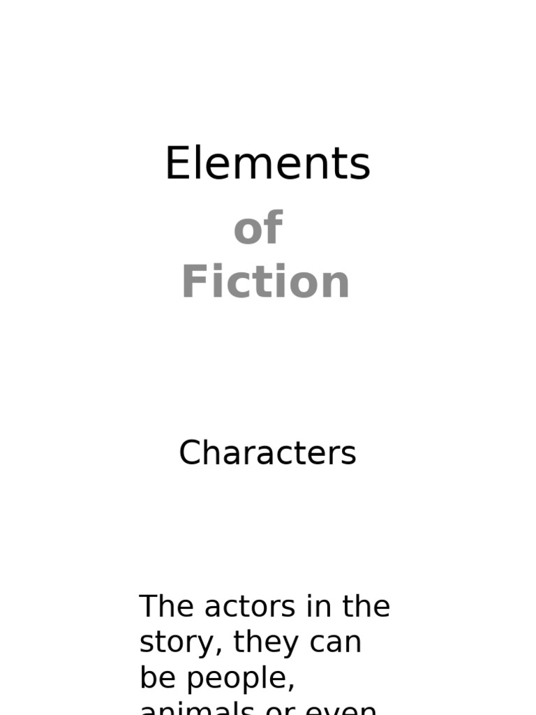 Elements of Fiction | PDF