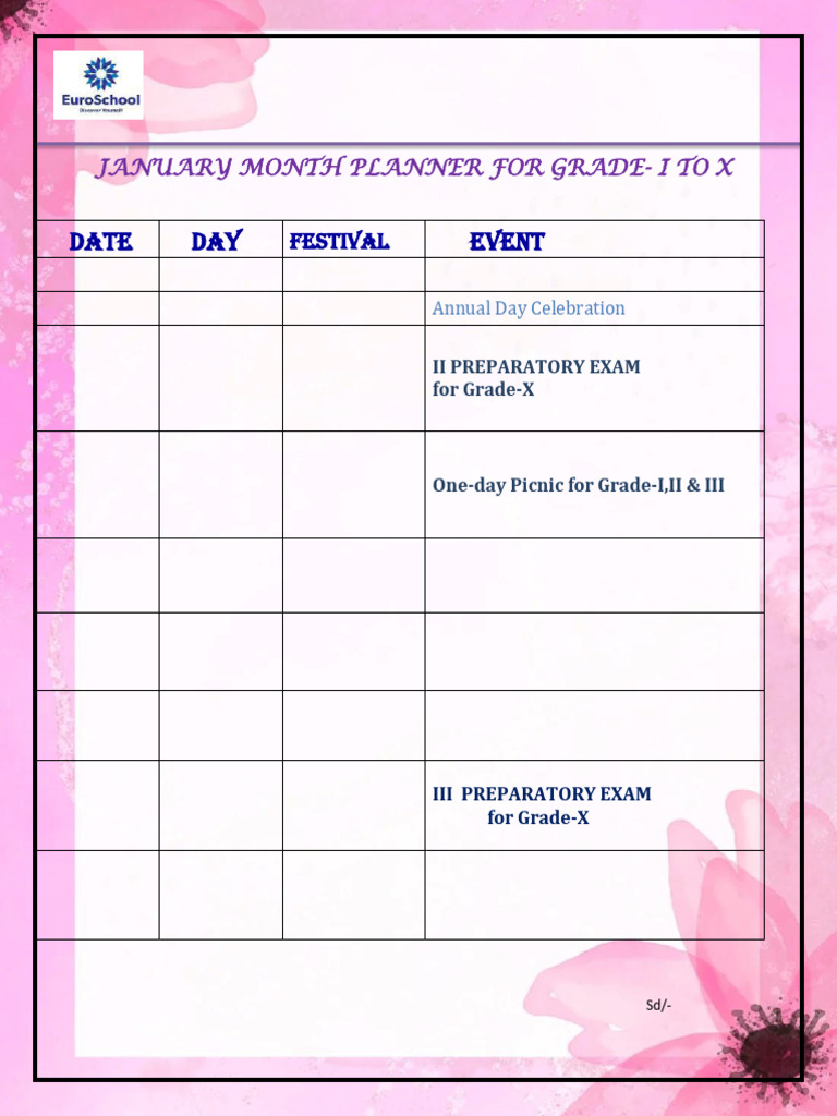 January Month Planner | PDF