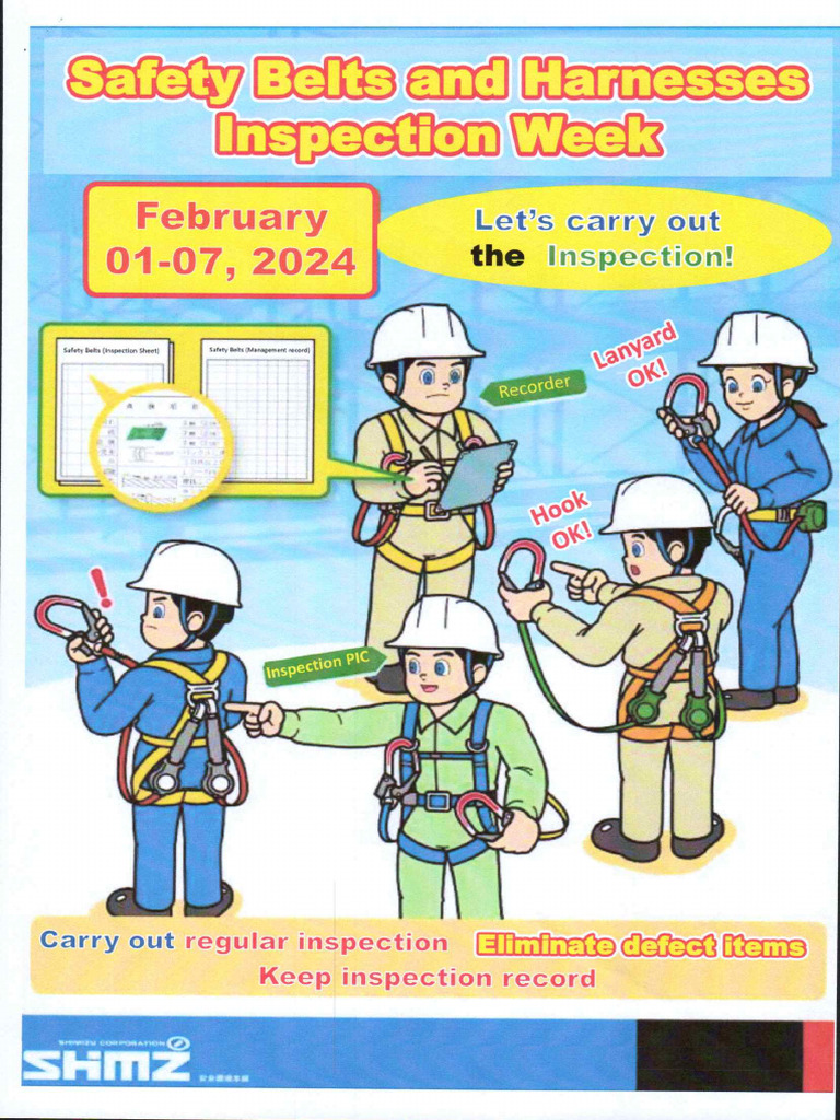 Safety Belts & Harness Inspection Week | PDF