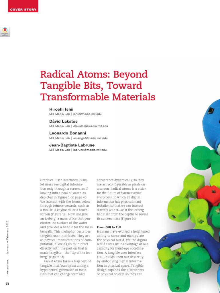 Radical_Atoms | PDF | Graphical User Interfaces | Computing