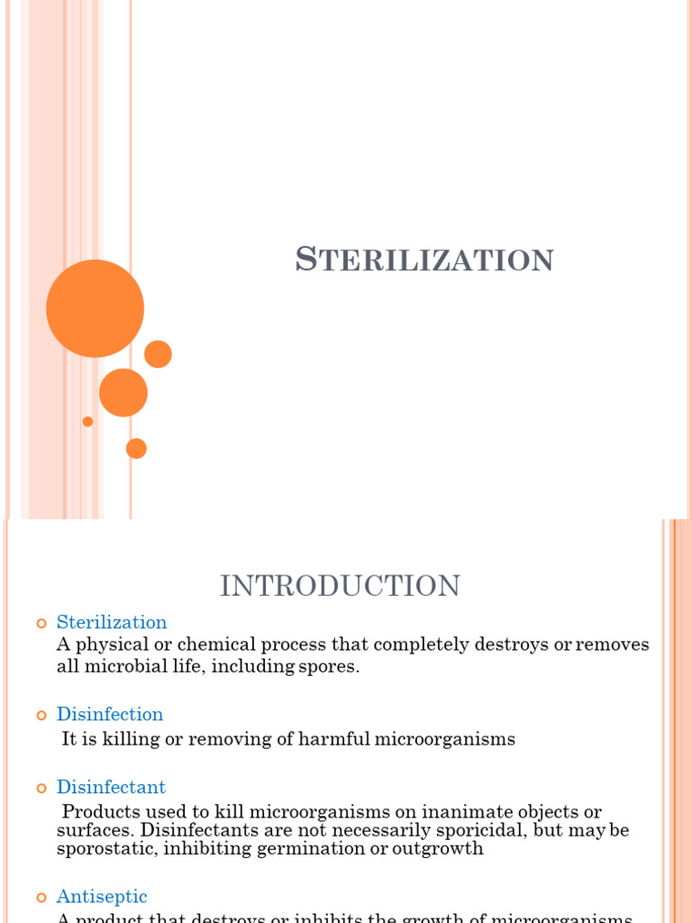 sterilization | PDF | Sterilization (Microbiology) | Disinfectant