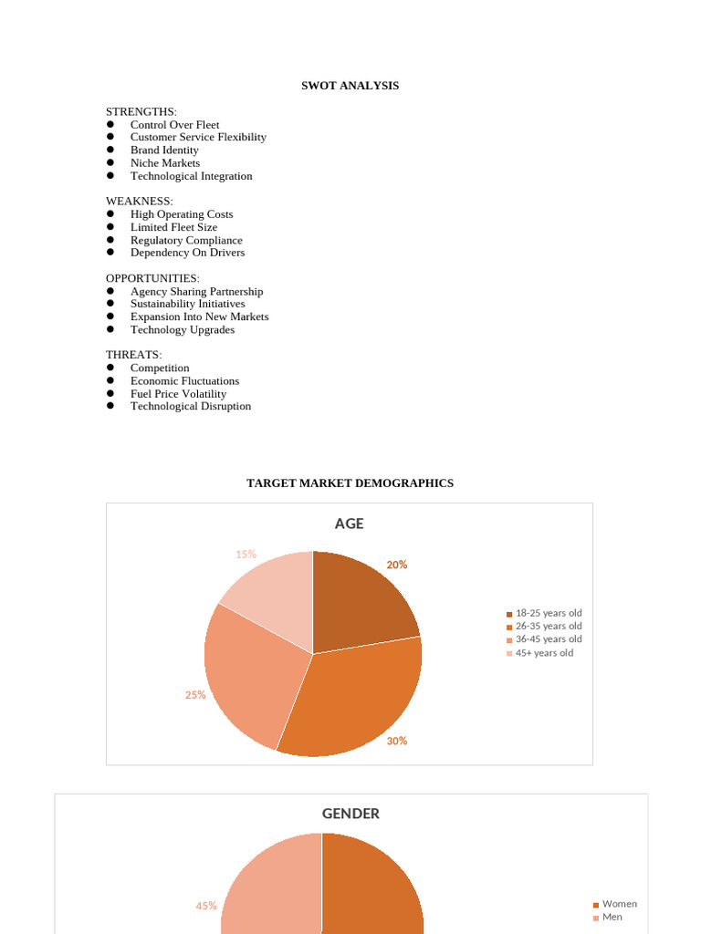 Swot Analysis Target Market Demographics - 1 | PDF