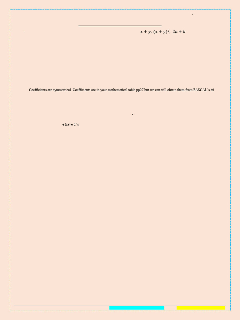 3.9 Binomial - Expansion MS | PDF | Abstract Algebra | Mathematical Objects