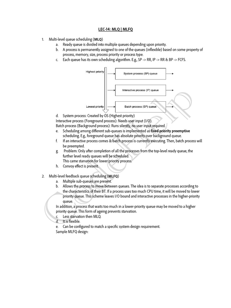 Lec-14_Notes os | PDF | Scheduling (Computing) | Concurrency (Computer ...