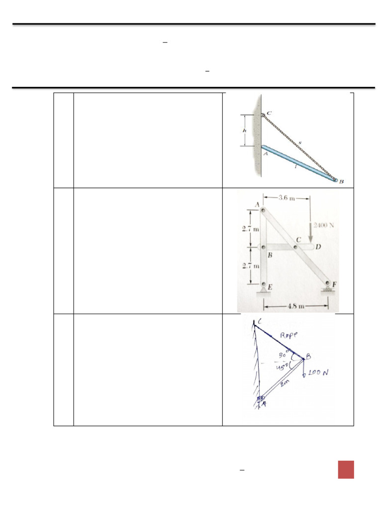 ME104 Engineering Mechanics Tutorial 01 | PDF
